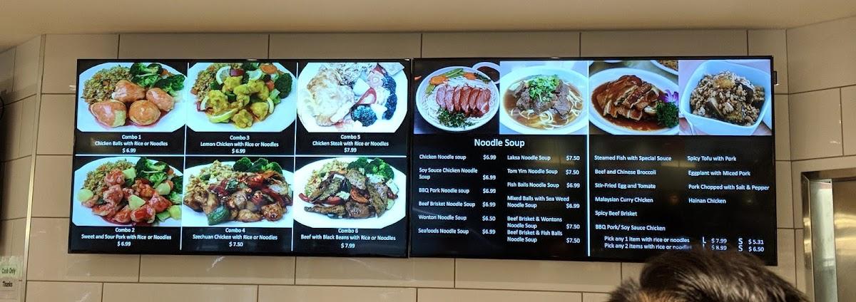Menu at Modern Wok restaurant, Toronto