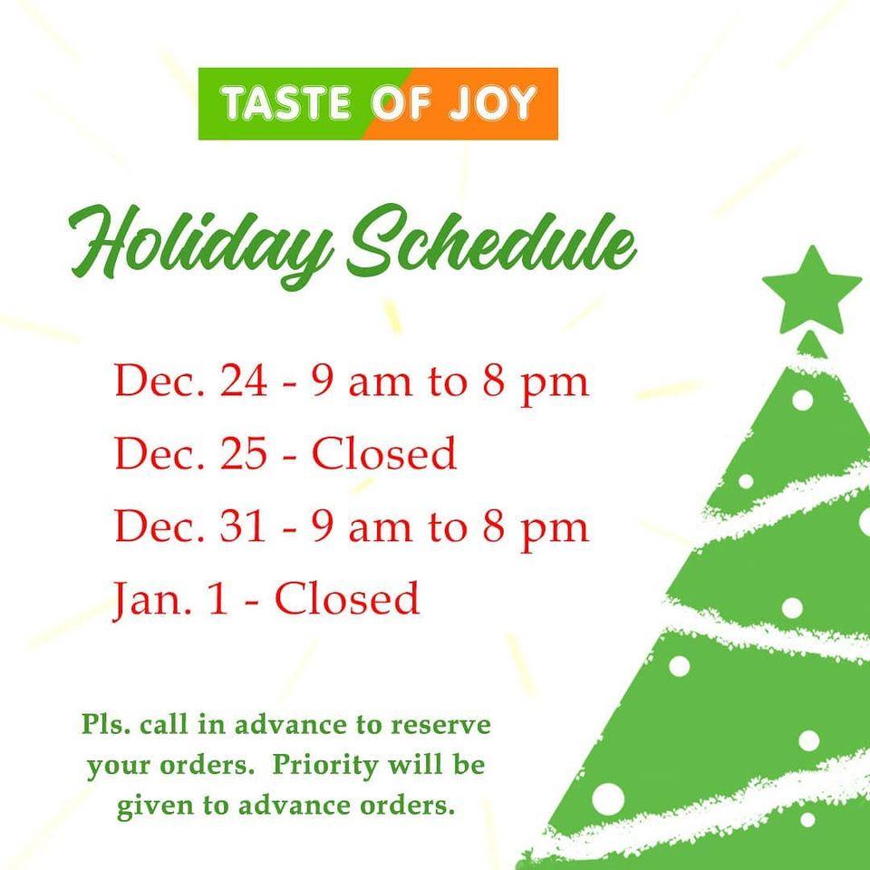 Menu at Taste of Joy Pasay restaurant, Pasay, Sea Tower Bldg.