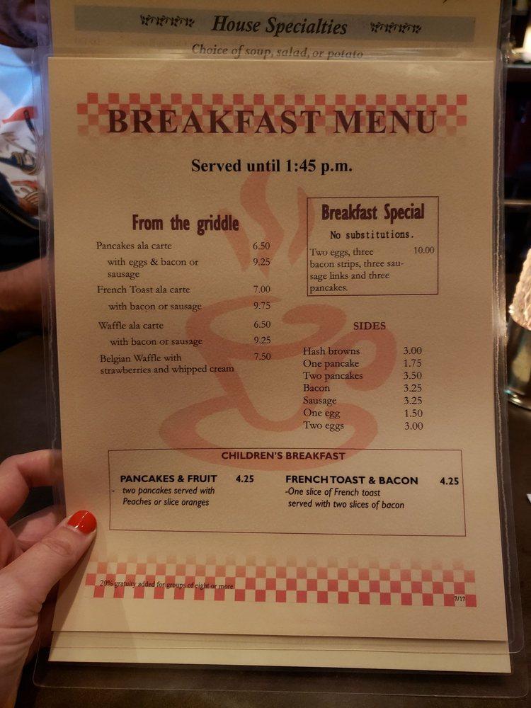 Little Red Hen Menu