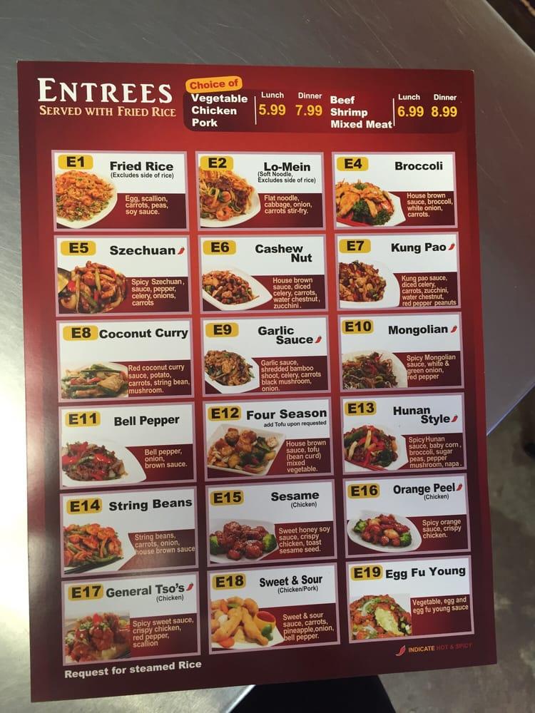 Menu at Rice Xpress restaurant, Arlington, Matlock Rd