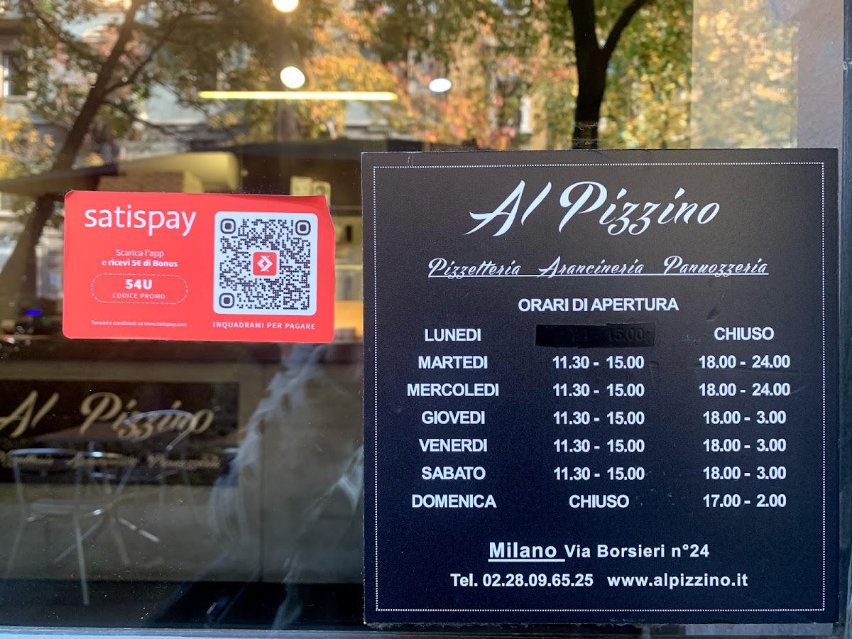 Menu at AL PIZZINO - Pinsa Romana, Pizza al taglio, Arancineria ...
