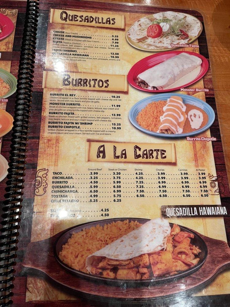 Menu at Don Sol Mexican Grill restaurant, Mattoon