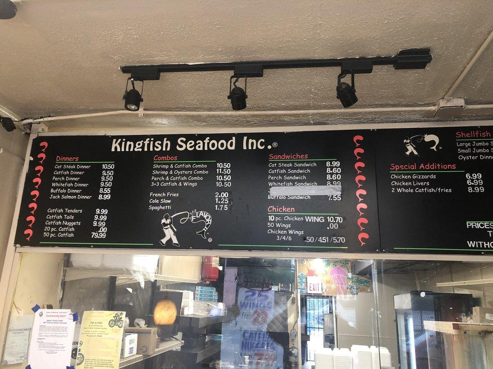 Menu at Kingfish Seafood restaurant, Chicago, 413 E 71st St