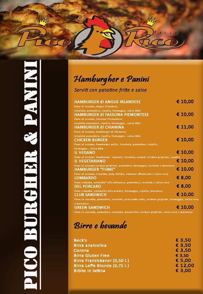 Menu da PicoRico Alessandria ristorante, Alessandria, Strada ...