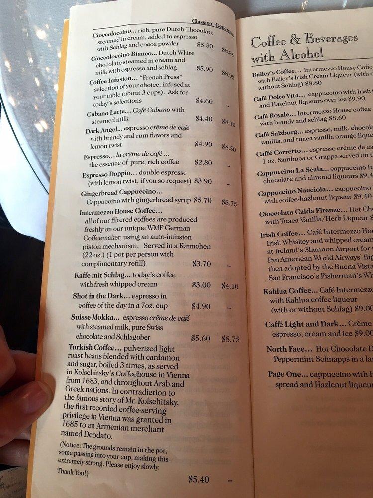 Menu at Café Intermezzo - Avalon cafe, Alpharetta, 100 Avalon Blvd