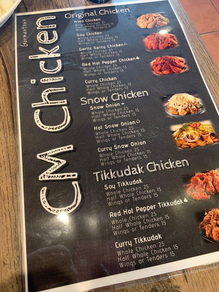 Menu at Chicken Pocha (Formerly CM Chicken Germantown) restaurant, Germantown