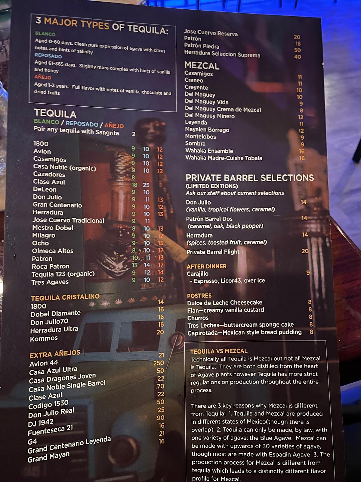Menu at Condesa Restaurante Mexicano - Smithfield, Smithfield