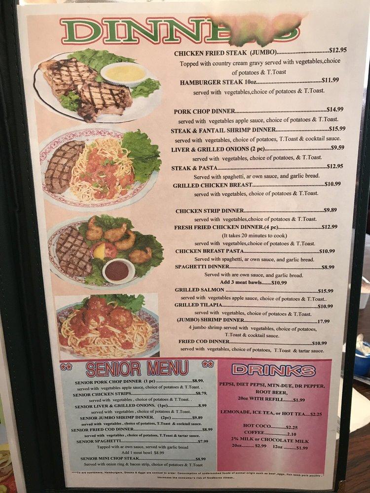 Menu at The Country Inn Restaurant, Greeley
