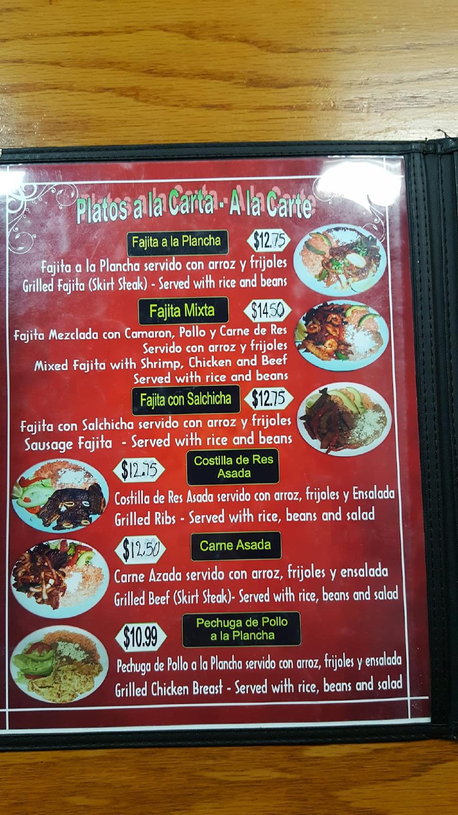 Menu at El Limon Mexican Restaurant, Baton Rouge