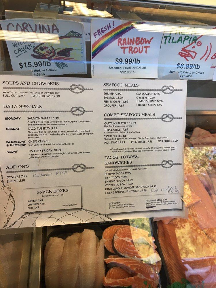 Menu at Northwest Seafood Tioga restaurant, Newberry