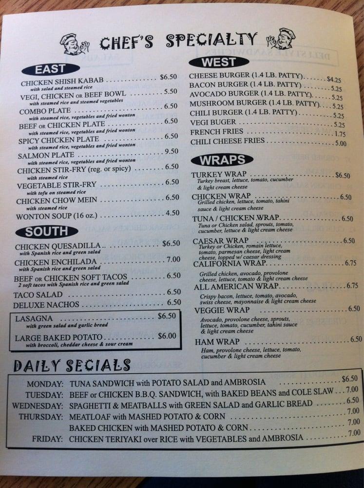 Menu at Champ's Deli Restaurant, Signal Hill