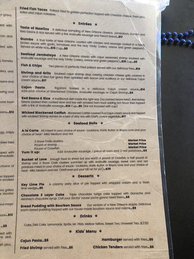 Menu at Fire on the Bayou restaurant, Orange City, 921 Town Center Dr #1100
