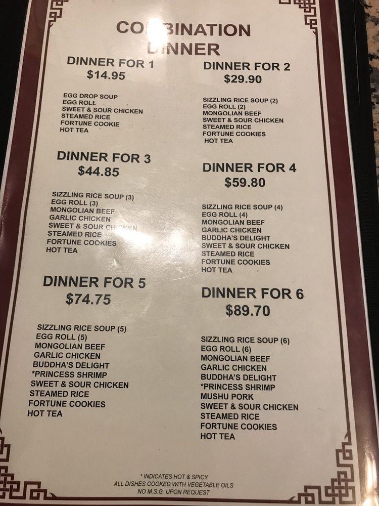 Menu at Golden Buddha Restaurant, Decatur, Clairmont Rd