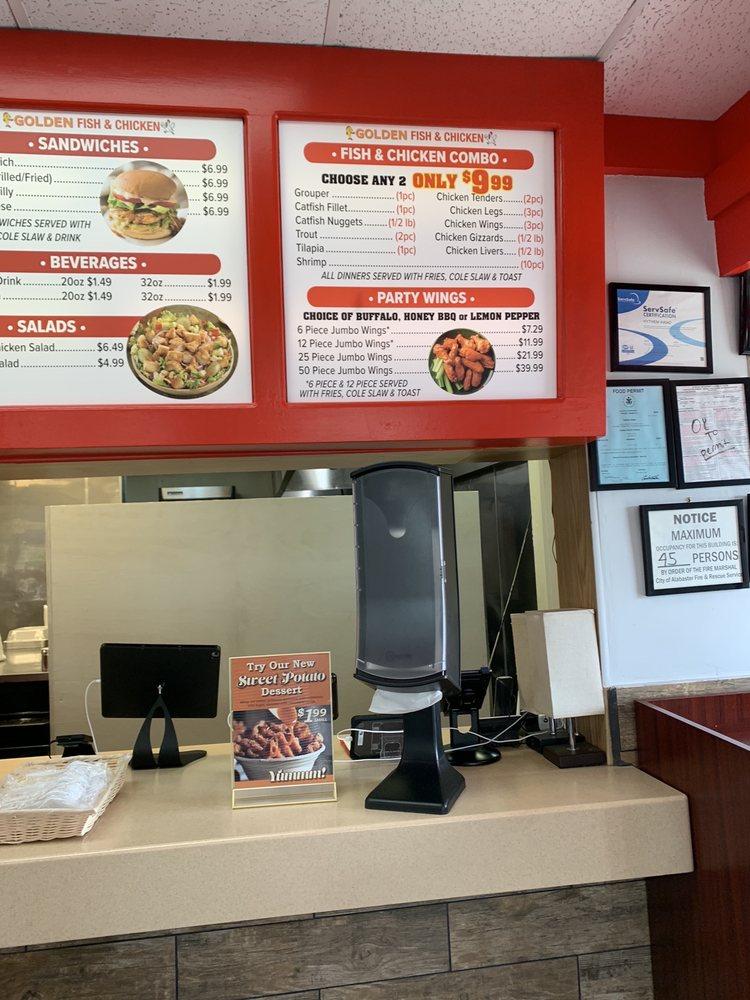 Menu at Golden Fish & Chicken fast food, Alabaster