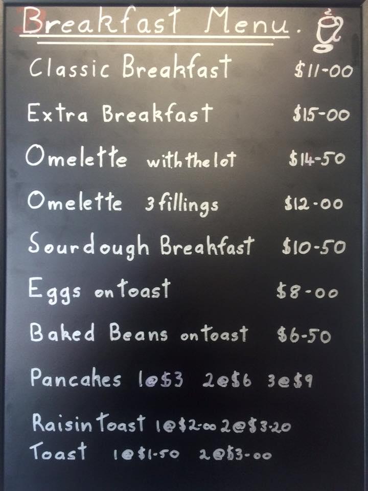 Menu at Windy Cafe, Camira