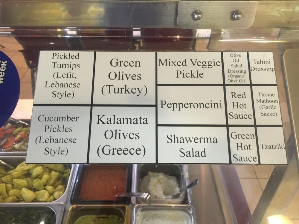 Menu at Mediterranean Deli, Bakery, and Catering, Chapel Hill