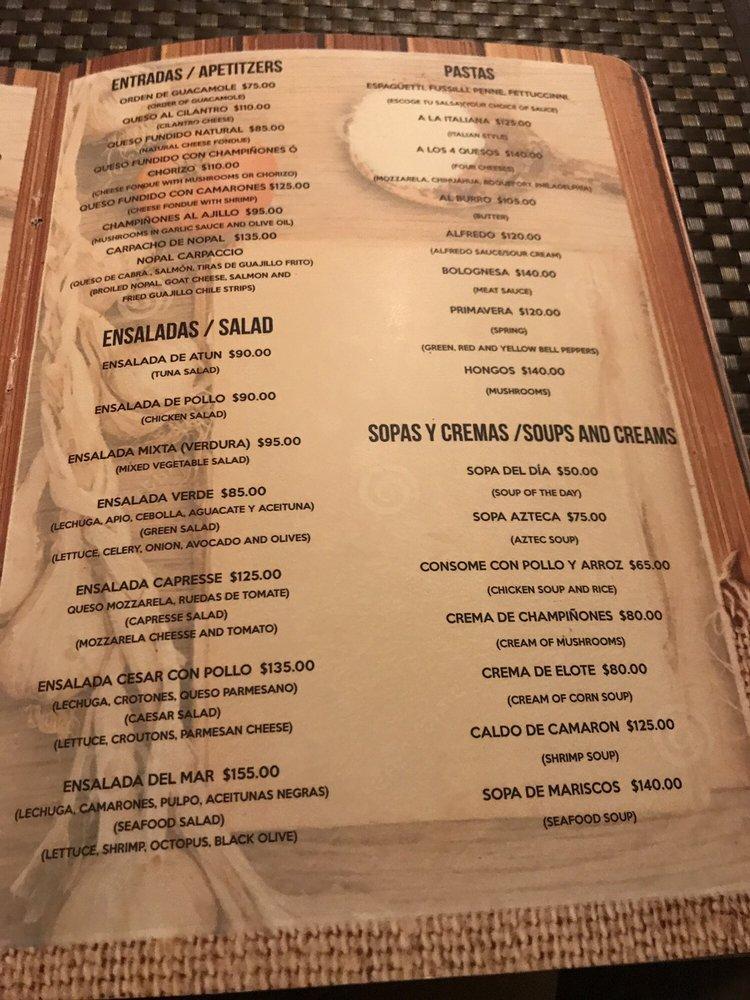 Carta del pub y bar La Bohemia, Guanajuato, San Fernando 33A