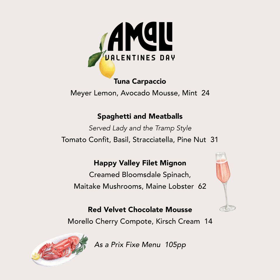 Menu at Amali NYC restaurant, West New York, 115 E 60th St