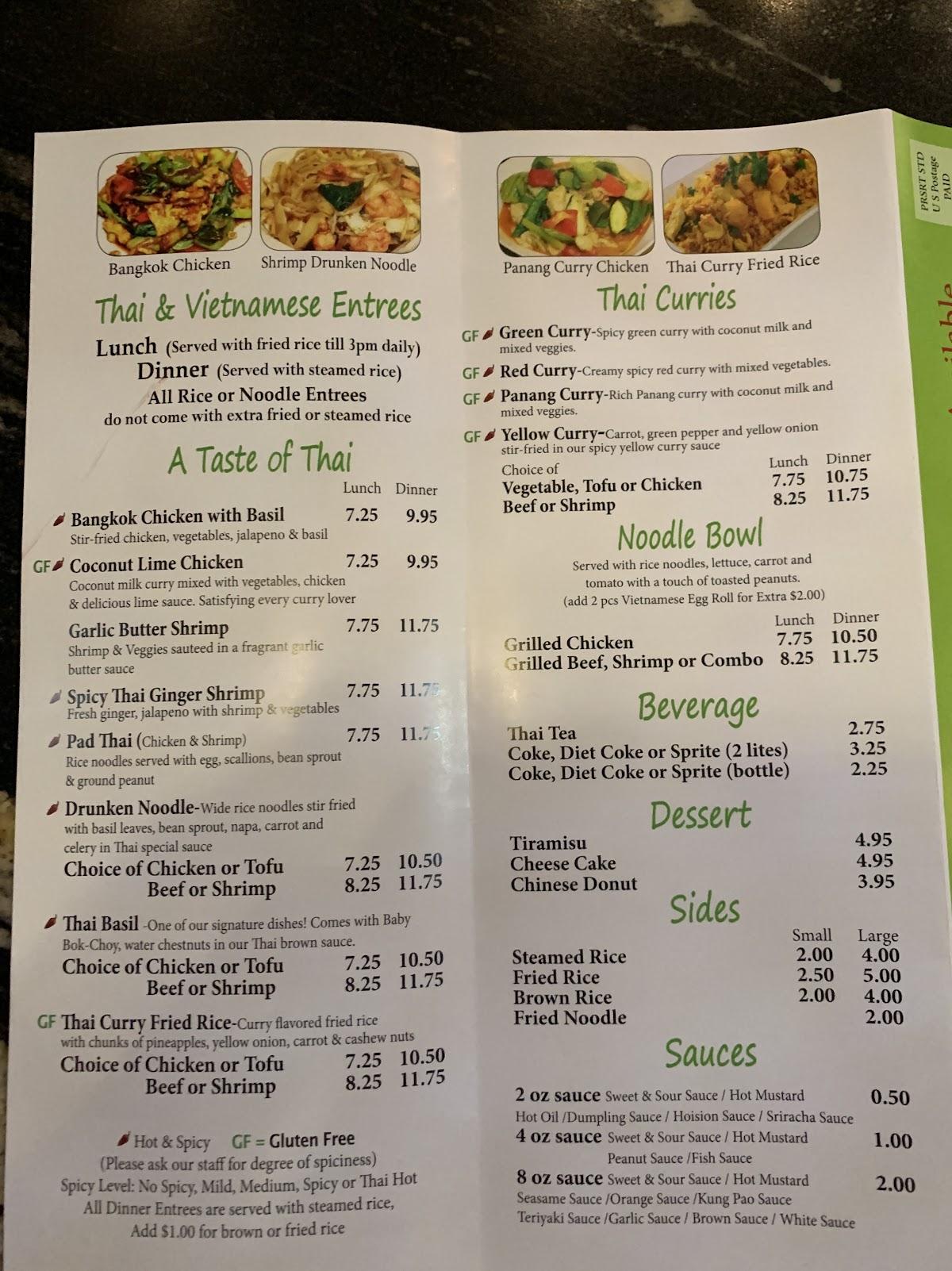 Menu at New Panda restaurant, Golden