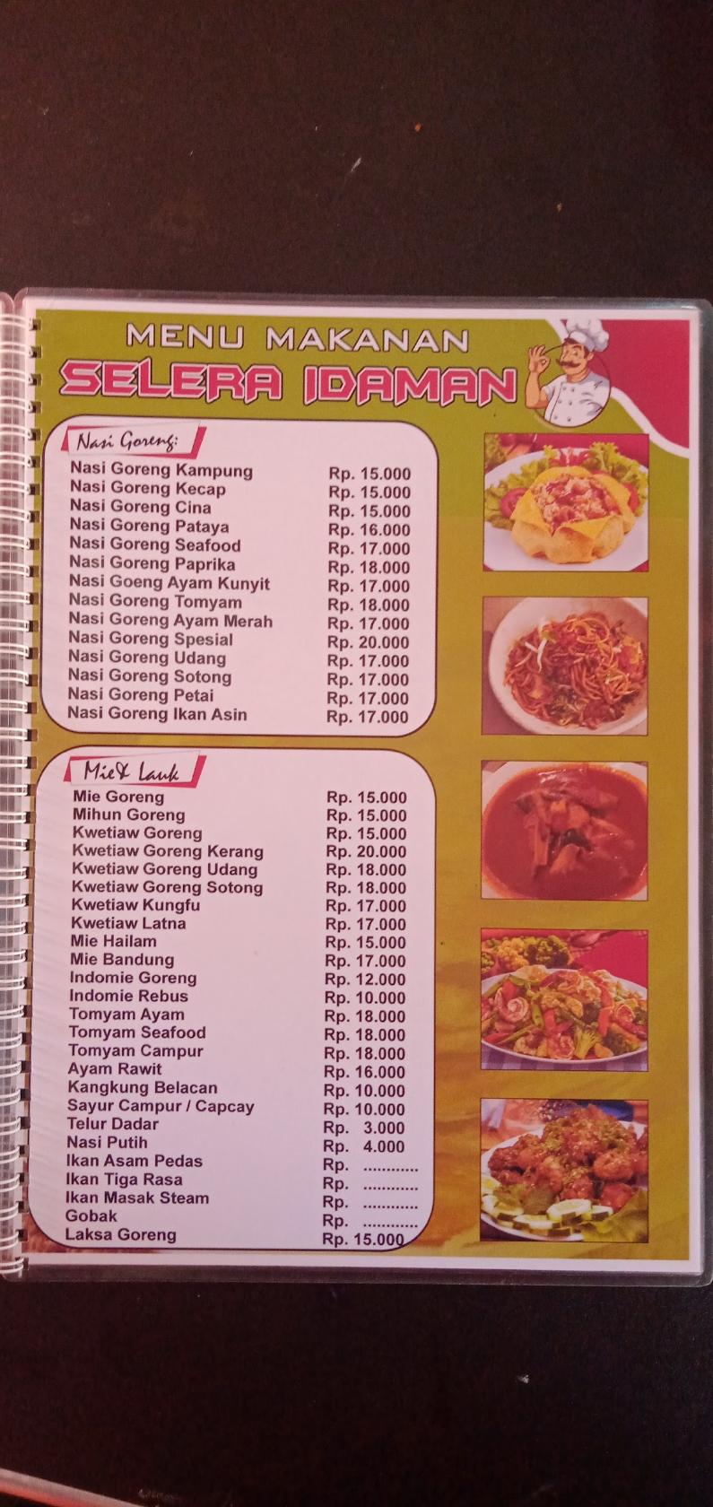Menu at Roti canai & teh tarik selera idaman. restaurant, Meral Kota