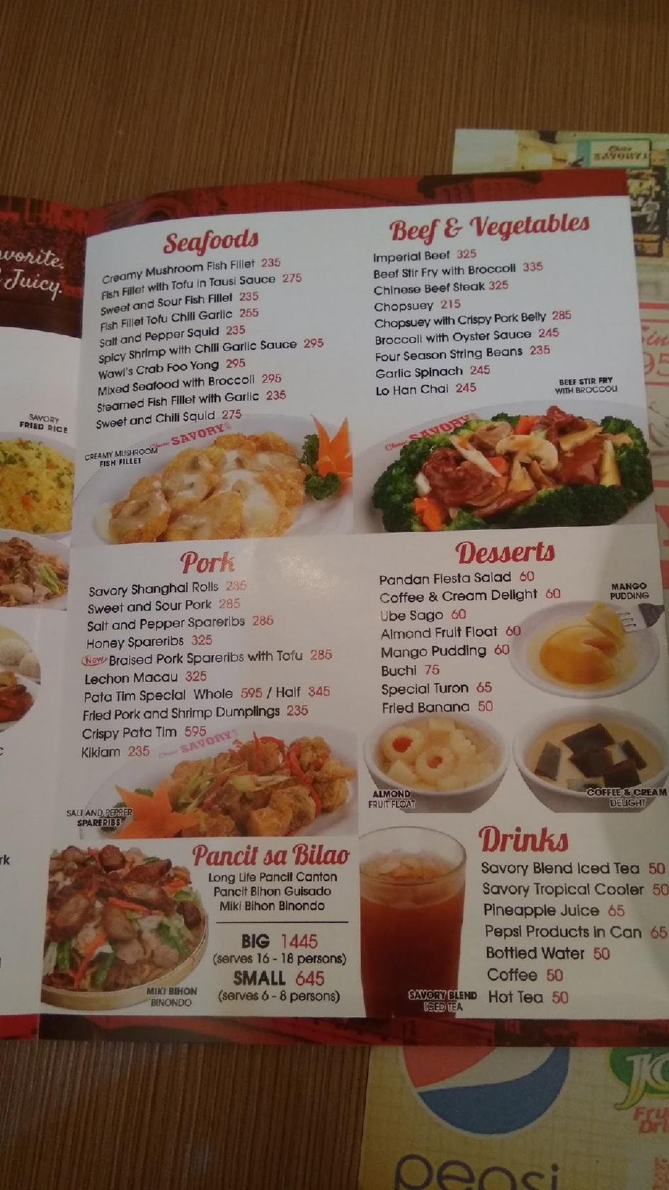 Menu at Classic Savory restaurant, Malolos, Unit 147 - 148