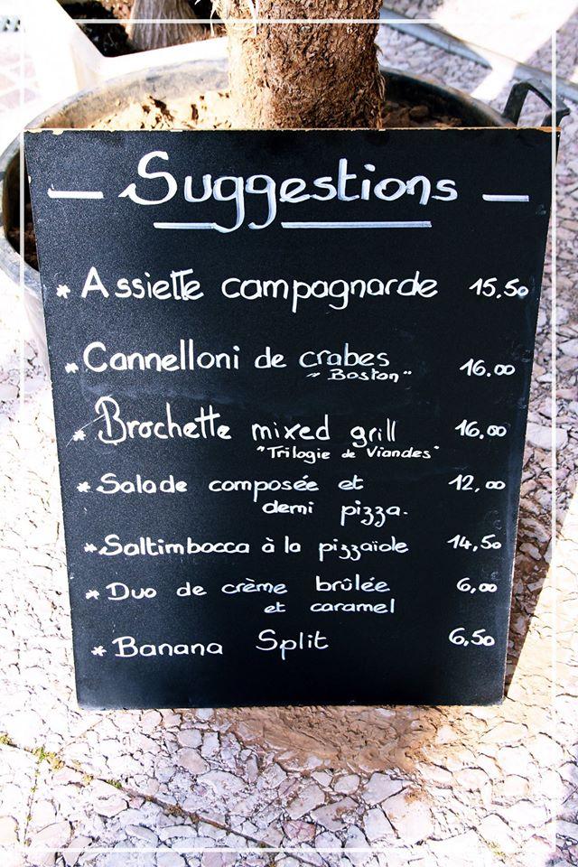 Menu at Il Porto pizzeria, Fréjus