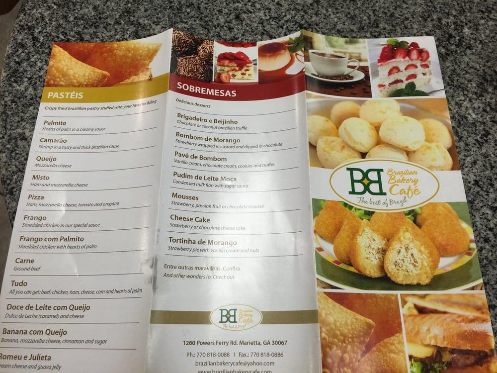 Menu at Brazilian Bakery Cafe, Marietta, Powers Ferry Rd Ste A