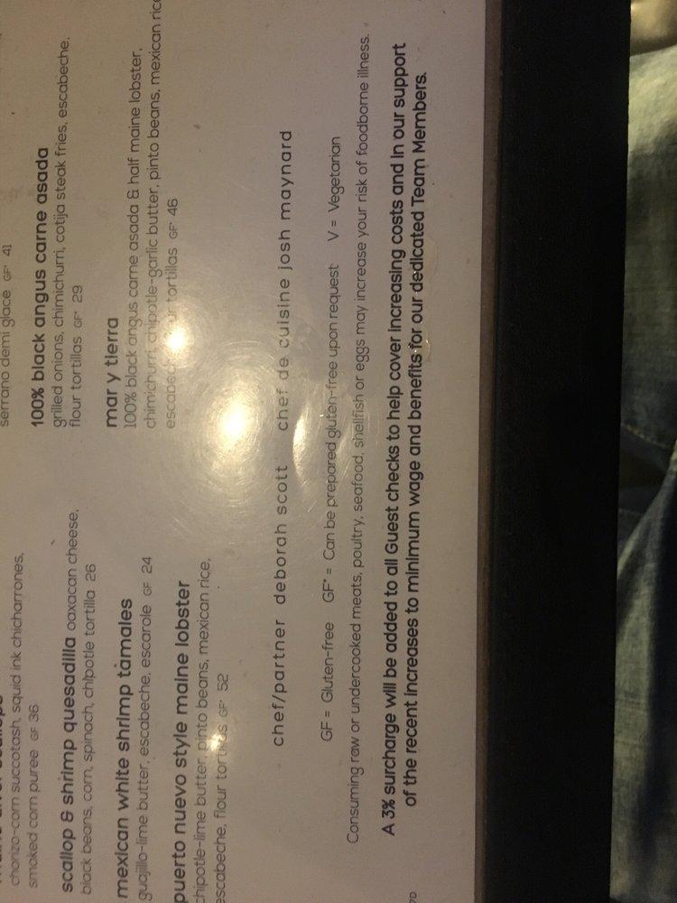 Menu at Coasterra restaurant, San Diego, 880 Harbor Island Dr