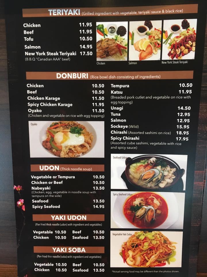 Menu at Denji Sushi Japanese restaurant, Surrey