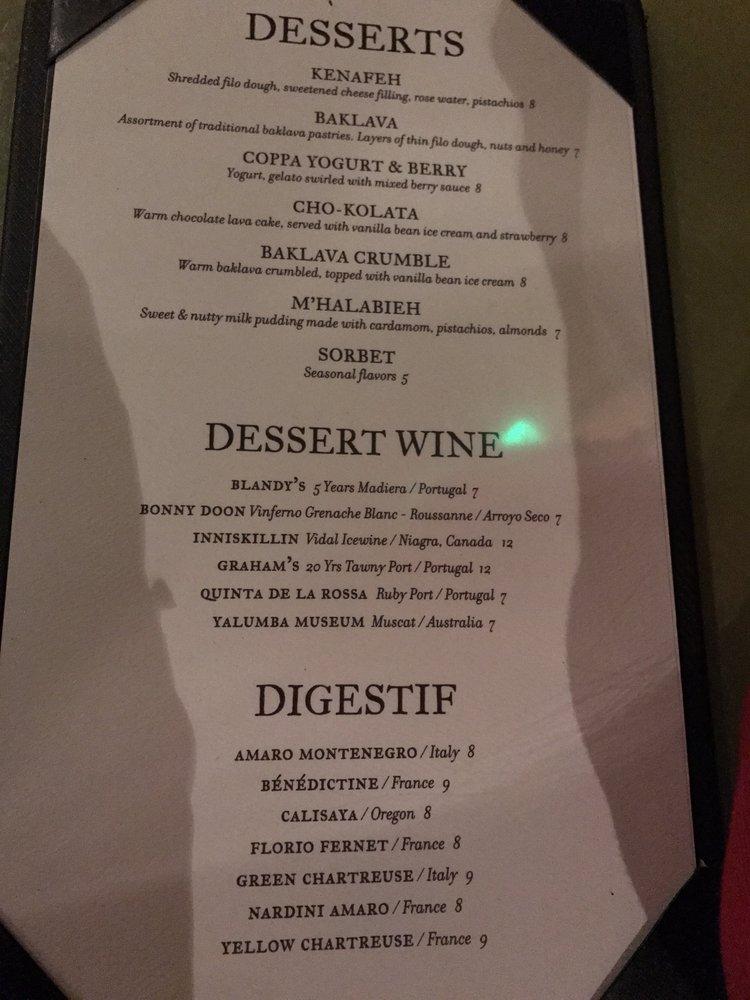 Menu at Dishdash Middle Eastern Cuisine restaurant, Sunnyvale, 190 S ...