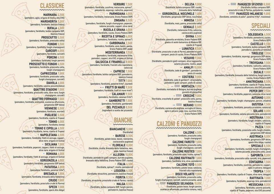 Menu at Nati Per La Pizza restaurant, Mazzano