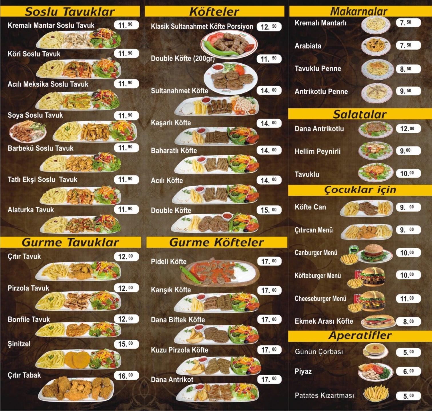Menu at SultanAhmet Kofrecisi, Alanya, Cumhuriyet Mah. Keykubat Bulv ...