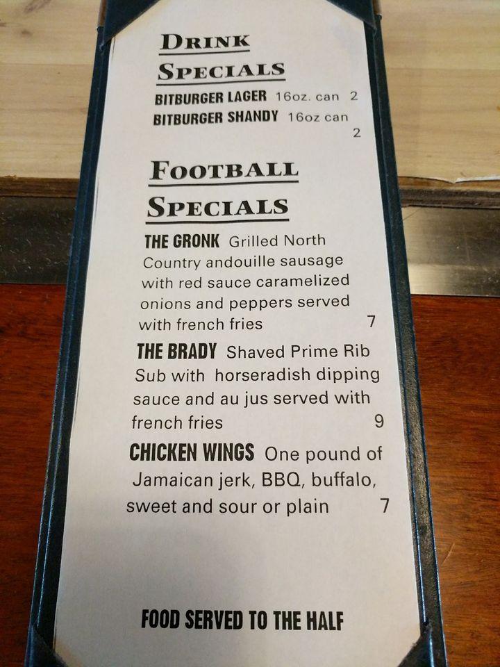 Menu at The Salt Marsh Pub & Raw Bar, South Kingstown
