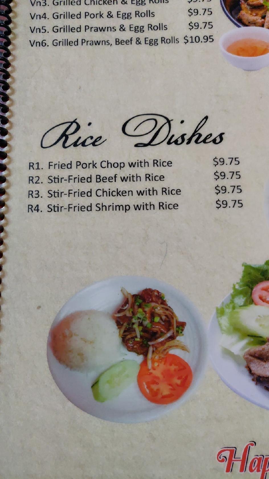 Menu at Happy Bowl Restaurant, Ashland, Siskiyou Blvd #2304