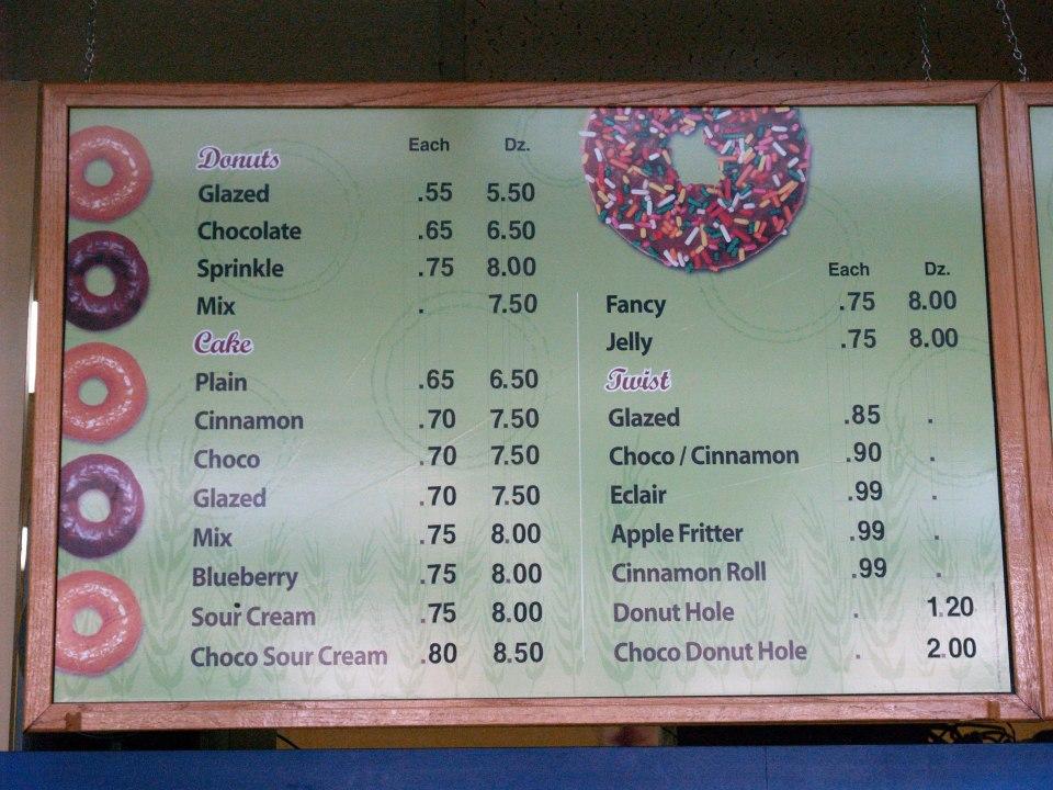 Menu at JC Kolache & Donuts, Dallas, Lemmon Ave