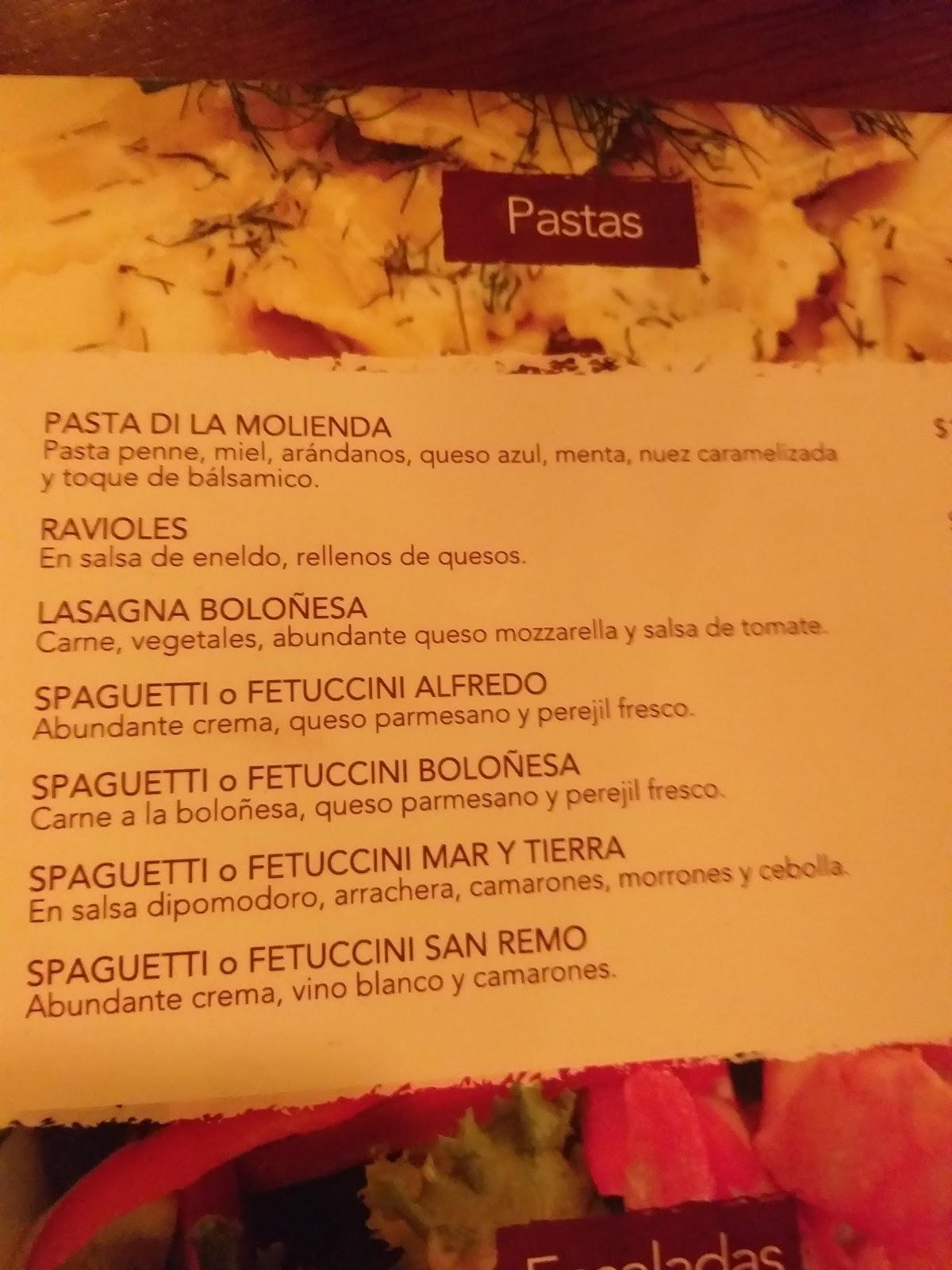 Menu at La Molienda de Café, Zapopan, Av. Lapizlázuli 3159