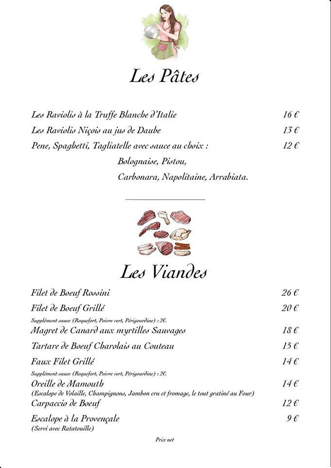 Menu at Le Bouchon Provençal restaurant, Villeneuve-Loubet, 44 Rte du ...