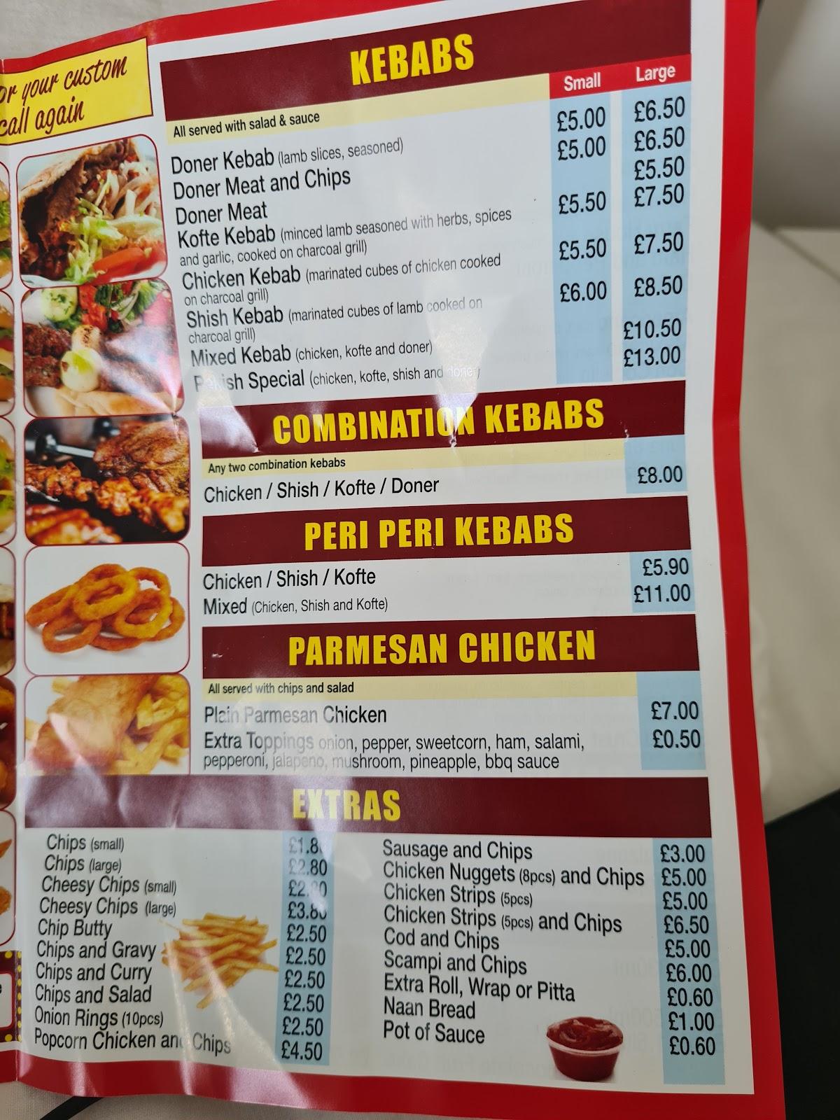 Menu at PEKISH KEBAB & PIZZA HOUSE fast food, Pwllheli