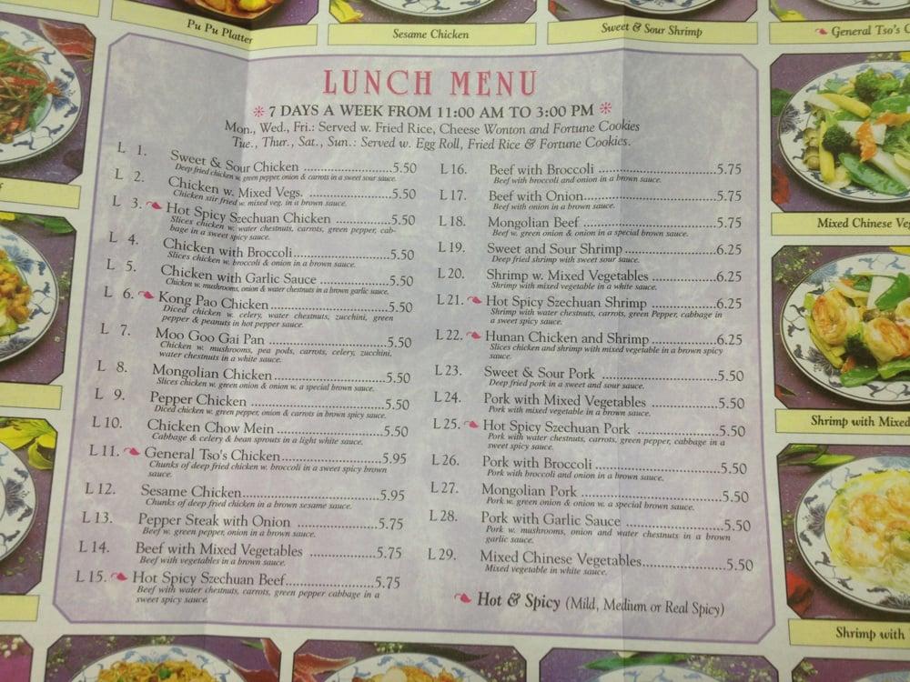 Menu at Panda Inn restaurant, Siren, WI-35