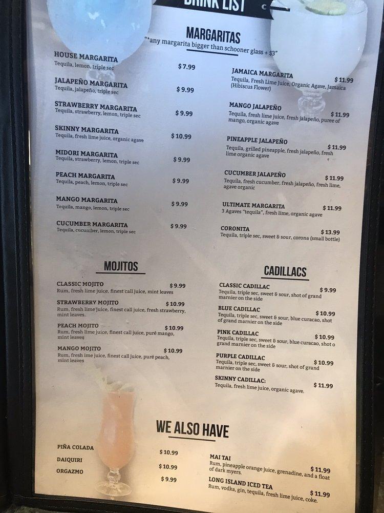 Menu at Patron Mexican Bar & Grill, Camarillo