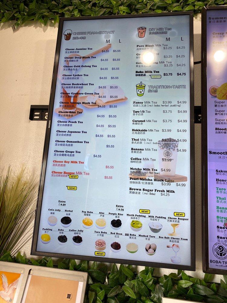 Menu at Boba Tree desserts, Mesa, S Dobson Rd