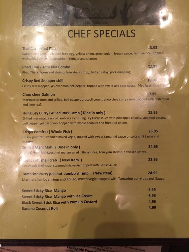 Menu at Nicky's Thai Kitchen restaurant, Pittsburgh, 903 Penn Ave