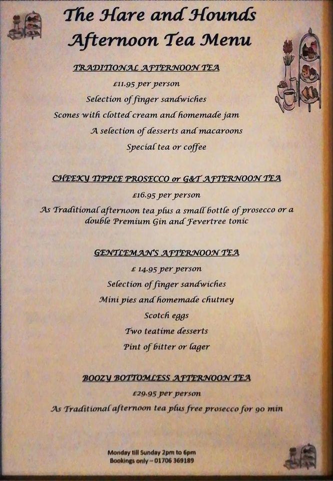 Menu at Hare & Hounds pub & bar, Rochdale, 865 Bury Rd