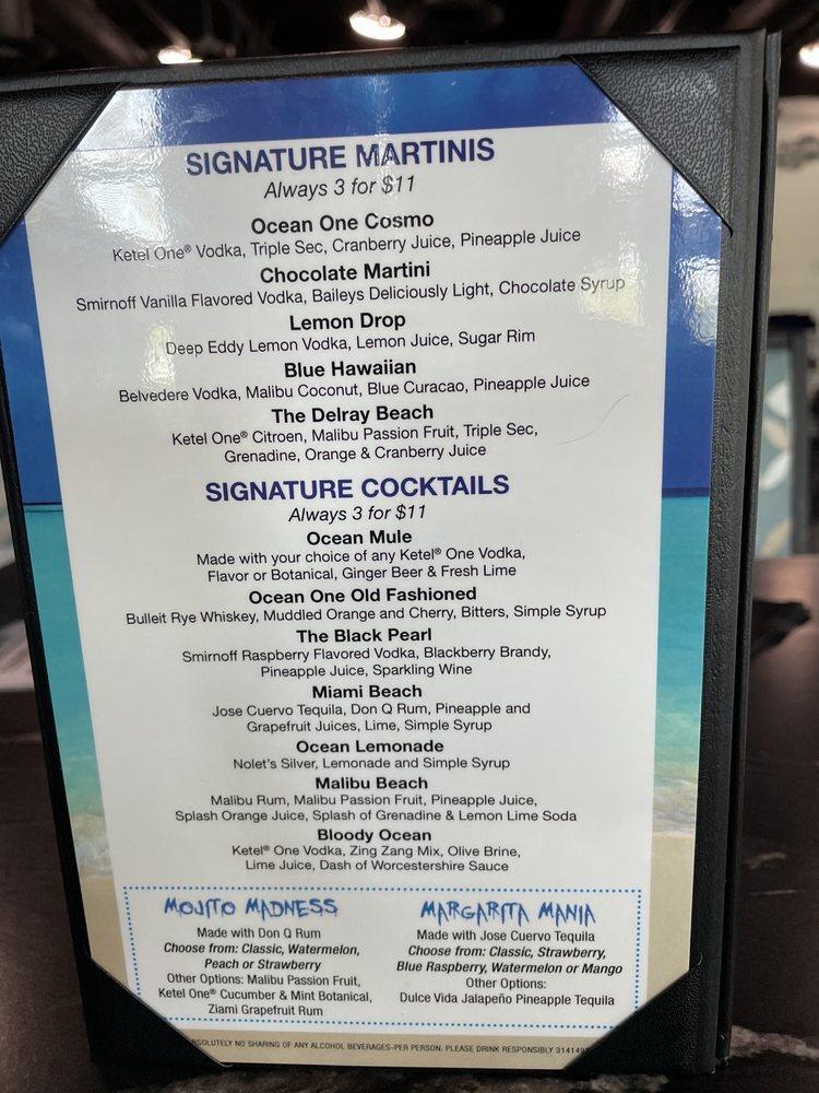 Menu at Ocean One Bar & Grille, Royal Palm Beach