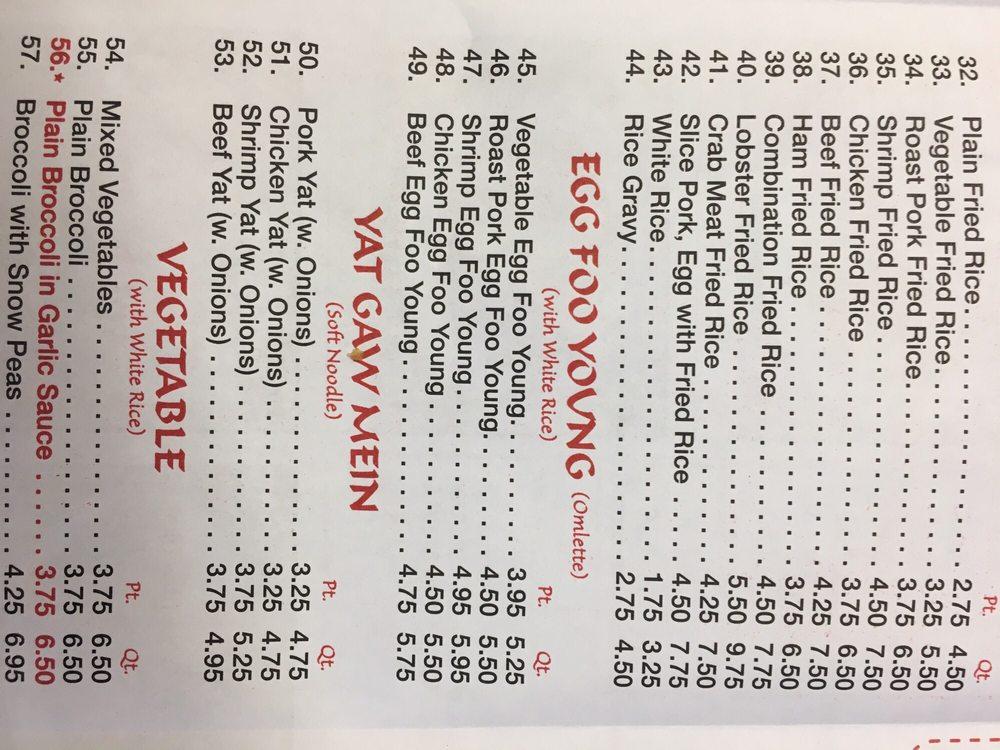 Menu at Chan San Chinese Restaurant, Camden