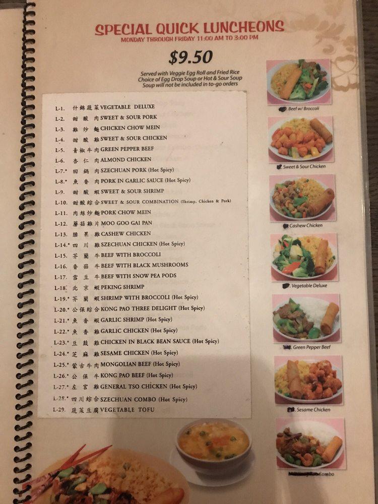 Menu at Chinatown Restaurant, Jackson