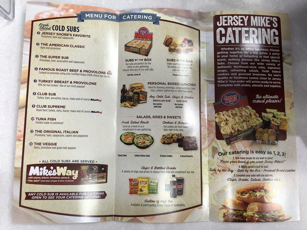 Menu at Jersey Mike's Subs fast food, Pearl City, Kamehameha Hwy Suite A