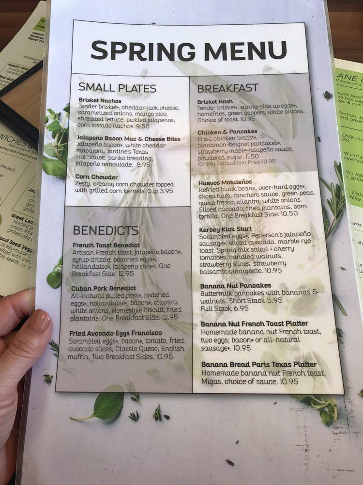 Menu at Kerbey Lane Cafe - South, Austin, S Lamar Blvd