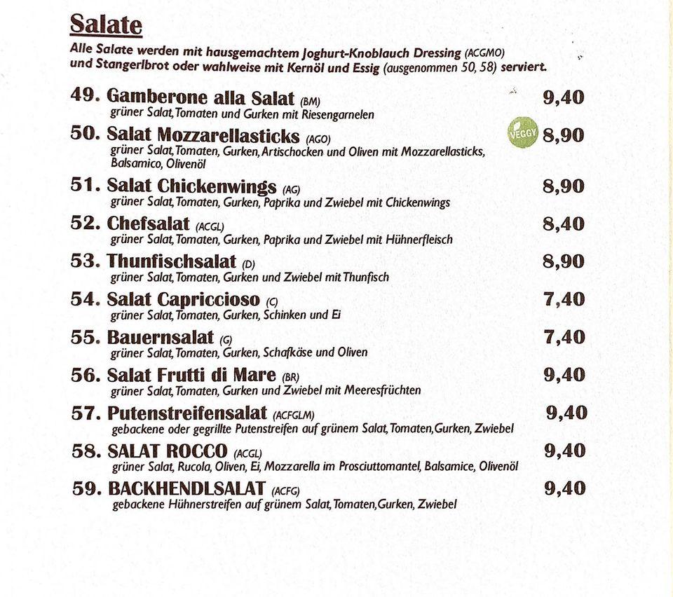 Speisekarte von Pizzeria David Oberwart, Oberwart, Steinamangerer Str. 1