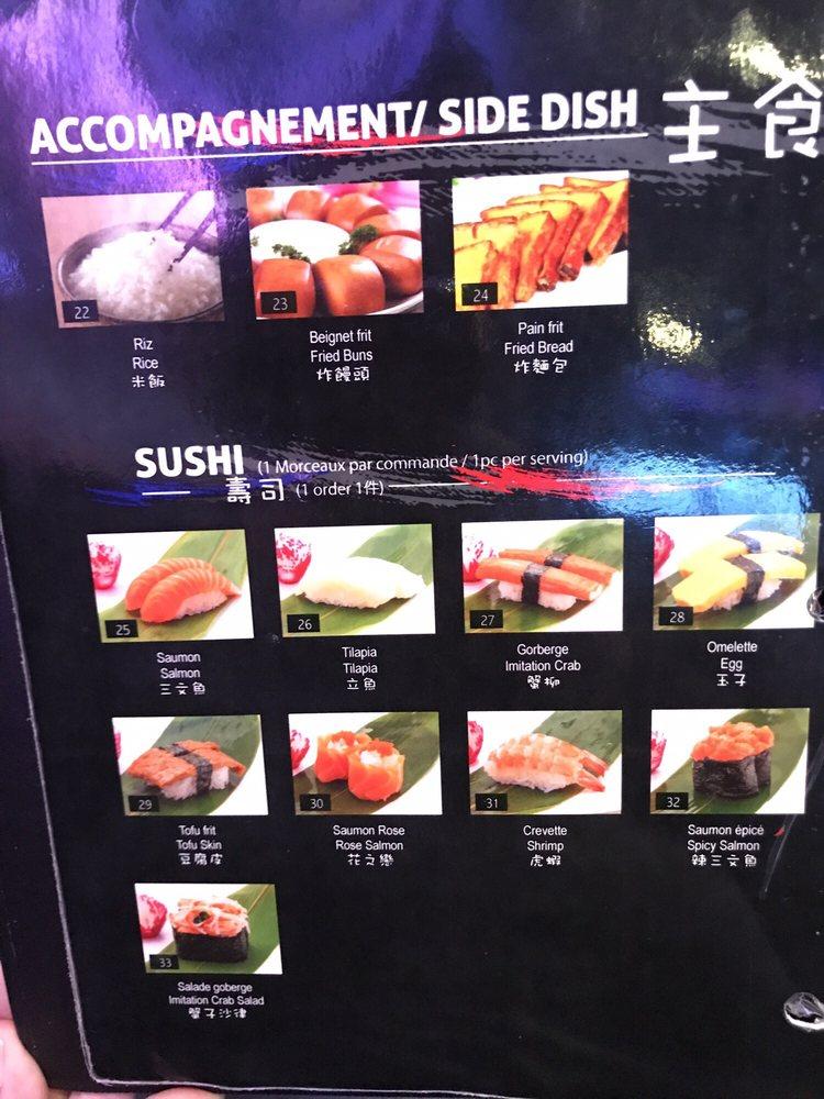 Menu at Sota BBQ, Montreal